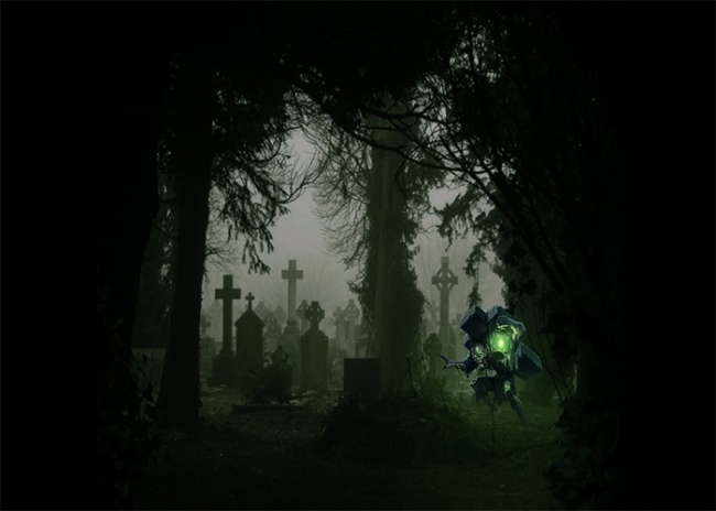 dark graveyard wallpaper