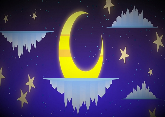 Cartoons Gold Stars And Crescent Moon Backdrop Baby Shower Birthday ...