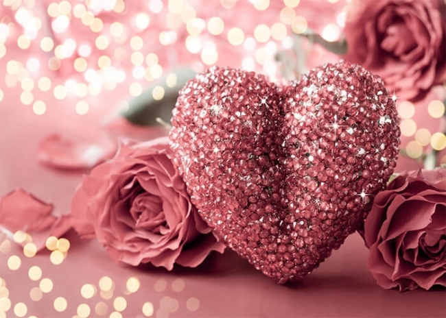 glitter heart background