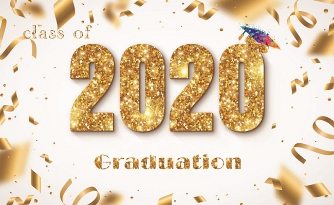 Golden Balloon Ribbon 2020 High School Graduation Backdrop Banner DIY ...