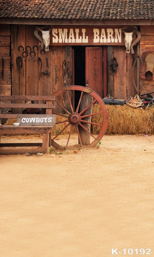 Small Barn in Farm Scenic Backdrop Background for Photography