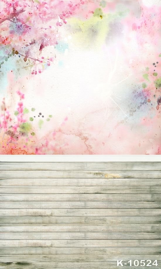 Personalized Painting Wooden Floor Vinyl Scenic Backdrops