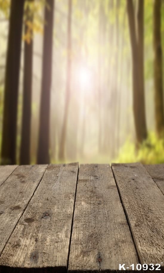 Fuzzy Forest Trees Wood Floor Scenic Unique Photography Backdrops