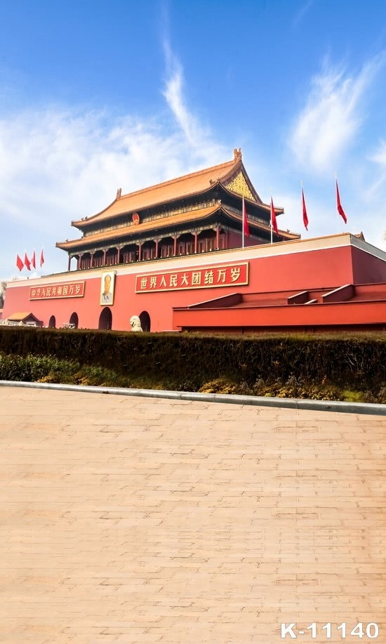 Chinese Capital Grand Rostrum of Tian An Men Building Vinyl Photography ...