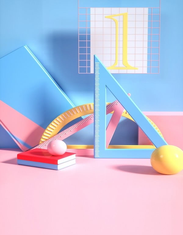 Mathematics Geometric Theme Baby Shower Kid Happy Birthday Party ...