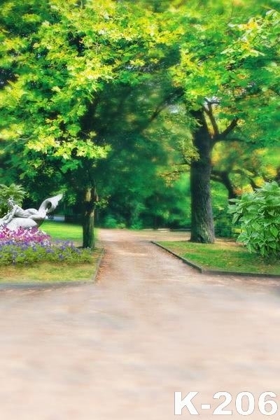 Green Trees in the Park Scenic Backdrop Background for Photography