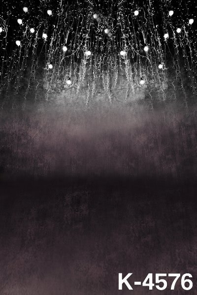 Personalized White Lights on Ceiling Dim Photographic Backdrops