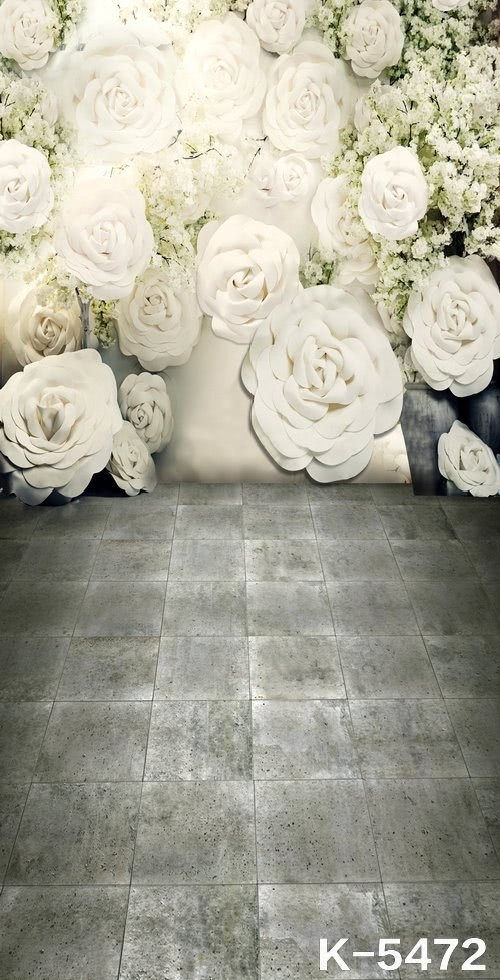 Romantic Large White Flowers Wedding Photography Backdrops