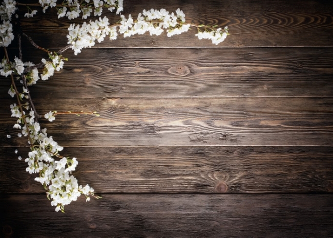 Photography Background Rustic Dark Faux Wood Plank Backdrop With Flowers