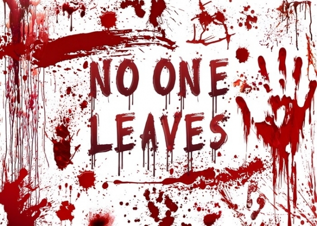 Scary Blood Hand Dripping Blood Halloween Backdrop Party Decorations ...