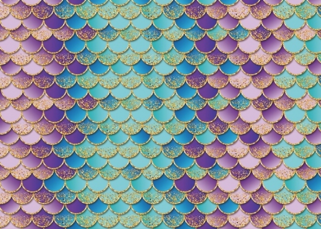 Mermaid Scales Wallpaper Baby Shower Birthday Party Backdrop ...
