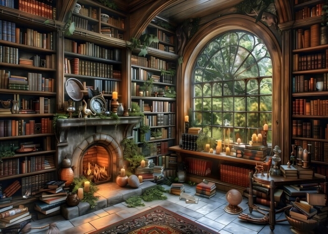 Vintage Antique Bookshelves Shelved Literature Bookstore Backdrop ...