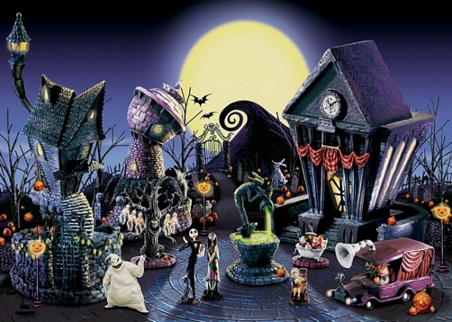 Halloween Nightmare Before Christmas Backdrop Stage Decoration Prop ...