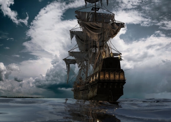 pirate ship background