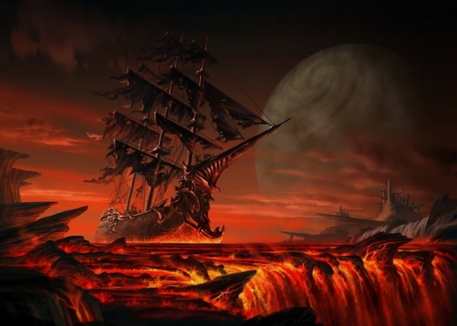 pirate ship background