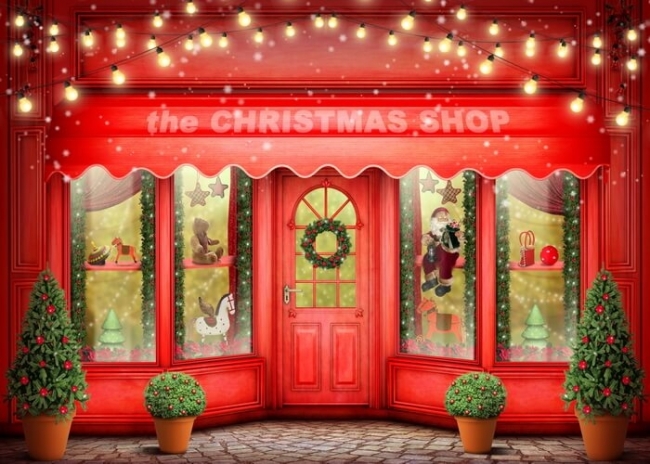 Christmas Toy Store Shop Backdrop Stage Studio Party Background
