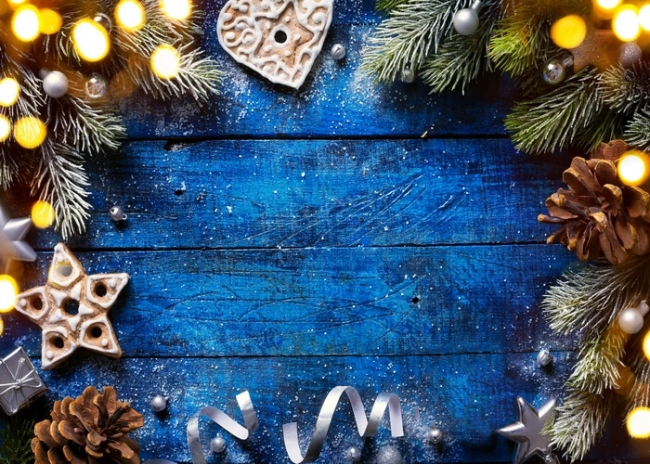 rustic christmas tree background