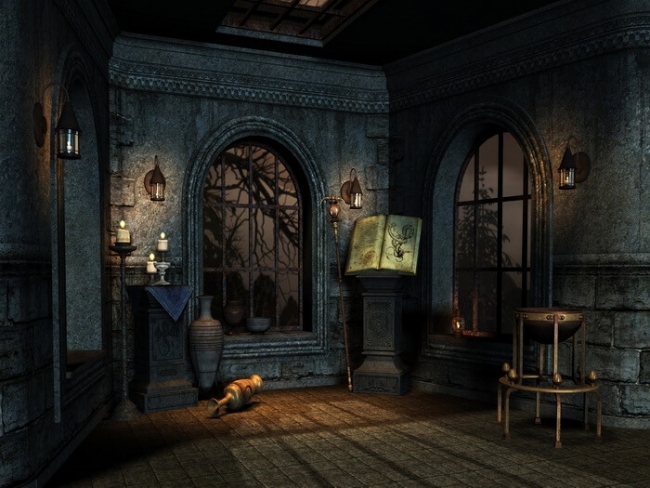 Inside The Old Castle Halloween Backdrop Stage Party Photography Background