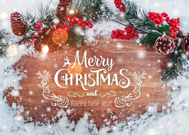 Modern christmas zoom background - sendasl