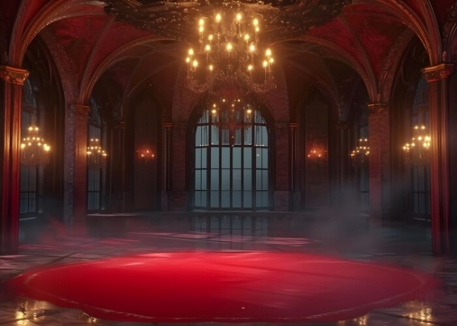 Inside Castle ballroom Backdrop Studio Party Photography Background
