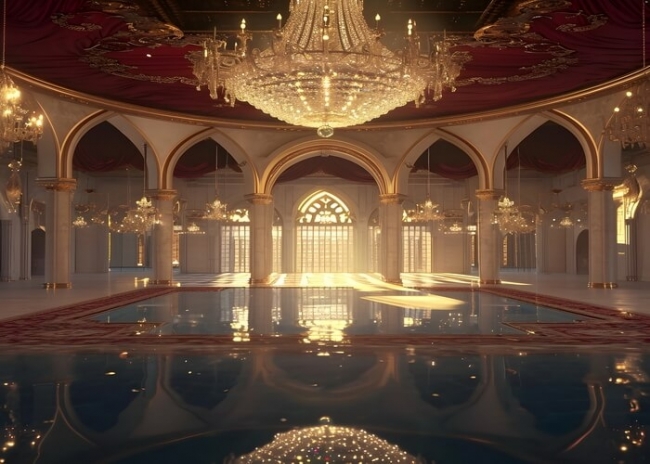 Medieval Retro Inside Castle ballroom Backdrop Studio Party Photography ...