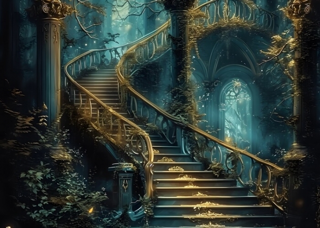 Retro Stairway Grand Corner Staircase Backdrop Studio Party Photography ...