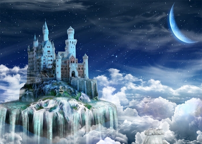 Wonderland In The Air Castle Background Party Photography Backdrop